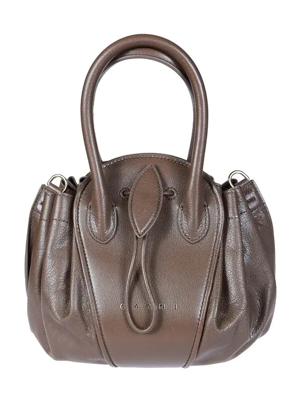 Marni Mini Tulip Shoulder Bag - Marrone