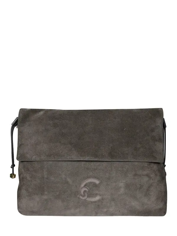 COCCINELLE Lidia Mini Suede Shoulder Bag - Grigio