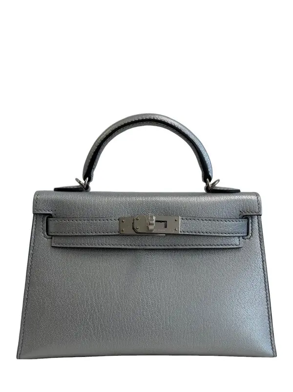 Hermès Kelly Mini Bag With Palladium Hardware - Silver