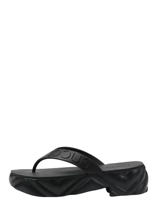 Gucci Thong Platform Sandal - Black
