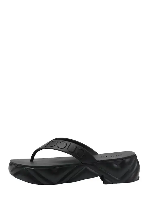 Gucci Thong Platform Sandal - Black
