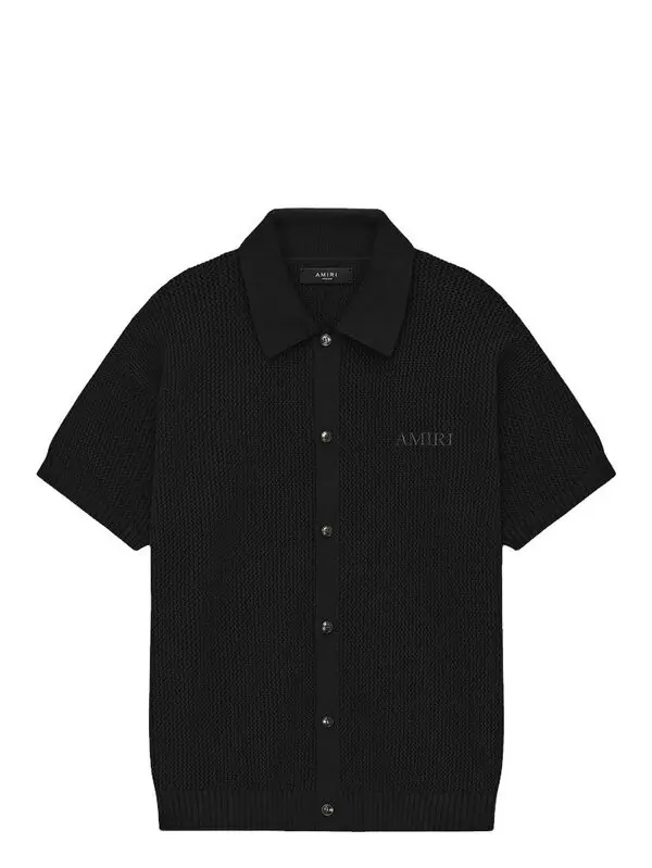 Amiri Crochet Mesh Shirt - Black