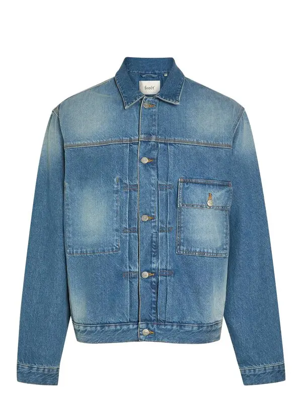 FORET Hazy Denim Jacket - Mid Blu
