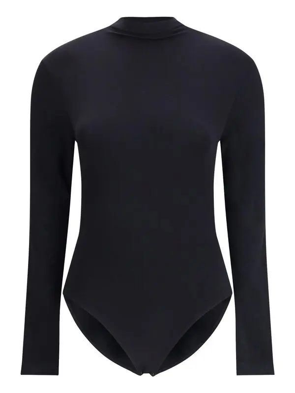 Wolford Shaping Body With Turtleneck And Long Sleeves - Black