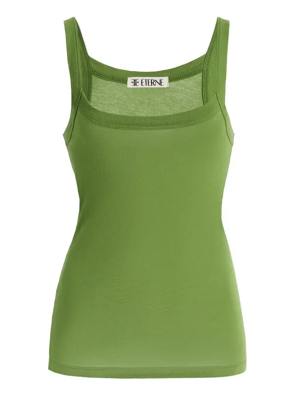 Eterne Duke Cotton-modal Tank Top - Green
