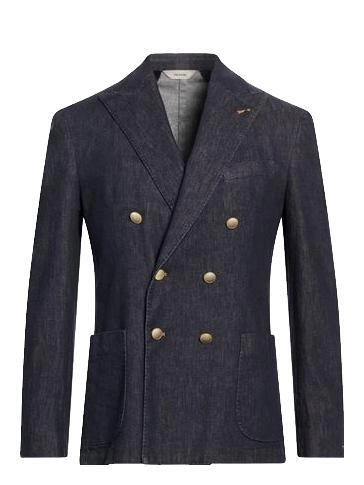 PAOLONI Blazer Size Cotton, Elastane - Midnight Blue