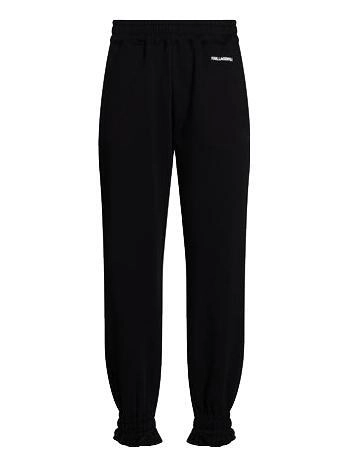 Karl Lagerfeld Organic Cotton French Terry Track Pants - Black