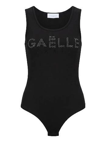 GAËLLE PARIS Embellished Bodysuit - Black