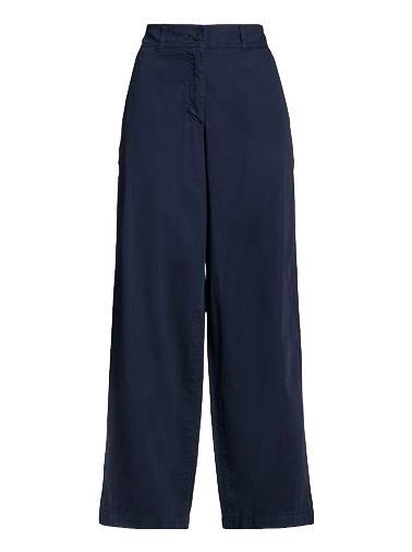 HARMONT & BLAINE Cotton, Linen, And Elastane Blend Straight-leg Pants - Navy