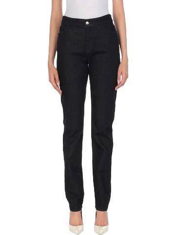 Emporio Armani Denim Jeans With Leather Applications - Blue