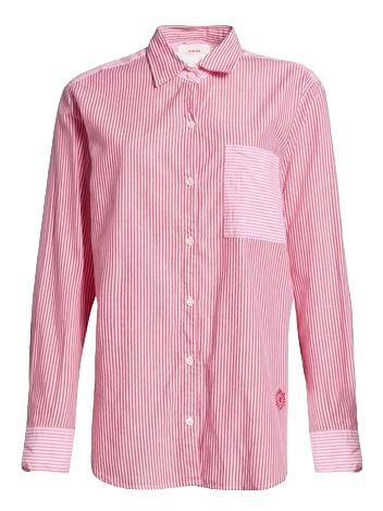 Xirena Lea Meylan Striped Cotton Shirt - Coral
