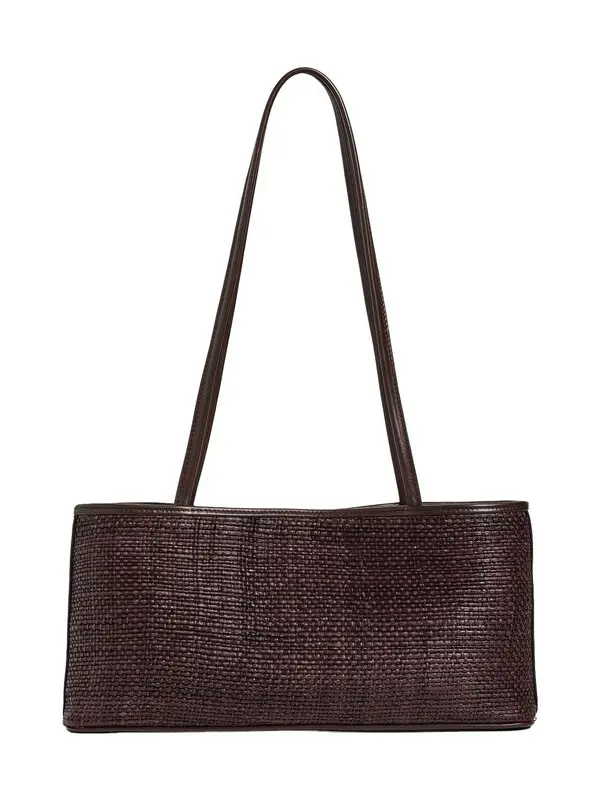 BEMBIEN Naomi Raffia Shoulder Bag - Brown
