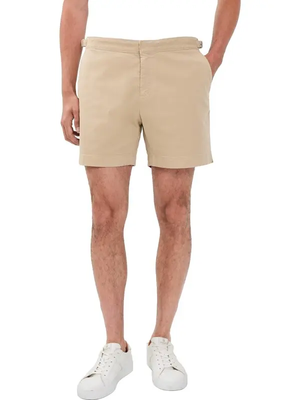Orlebar Brown Bulldog Stretch Cotton Shorts - Sand Dune