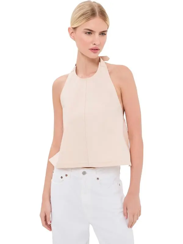 Wardrobe.NYC Clean Backless Halter Top - Dove