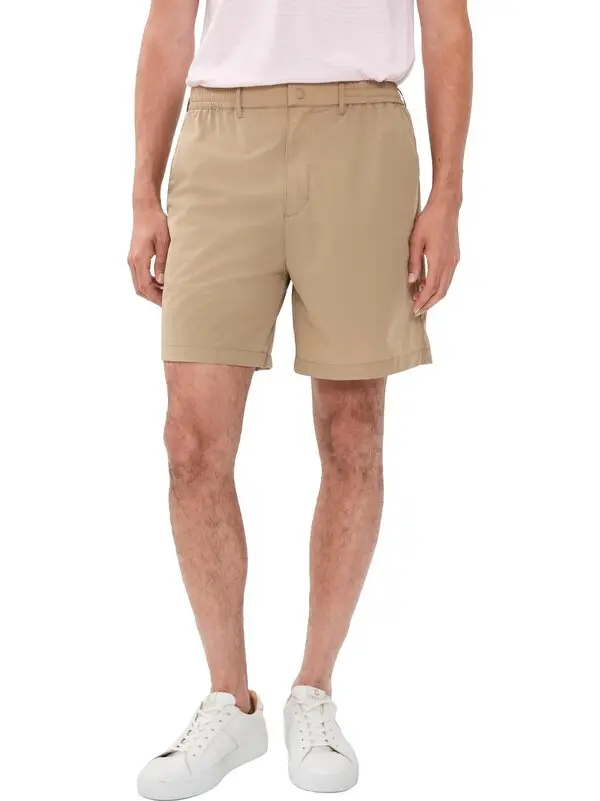 QUIET GOLF Tech Nylon Shorts - Taupe