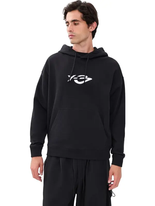 Y3 Liquid Logo Hoodie - Black
