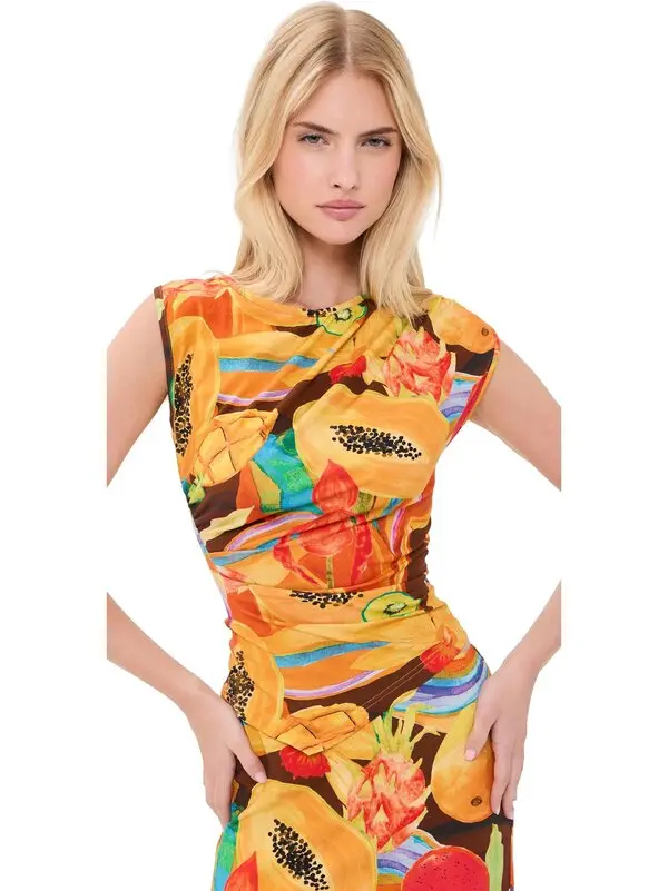 NEVER FULLY DRESSED Rio Asymmetric Top - Multi