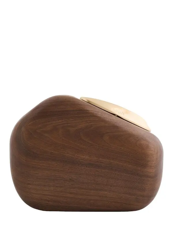 Cult Gaia Althea Clutch - Walnut