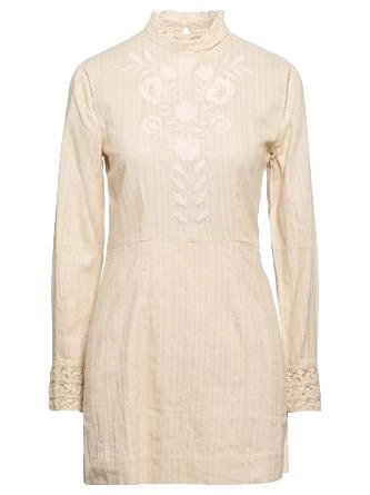 Antik Batik Long Sleeve Mini Dress - Beige