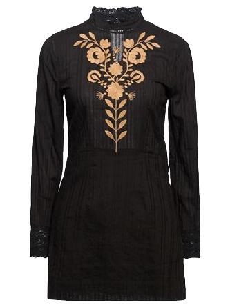 Antik Batik Long Sleeve Mini Dress - Black