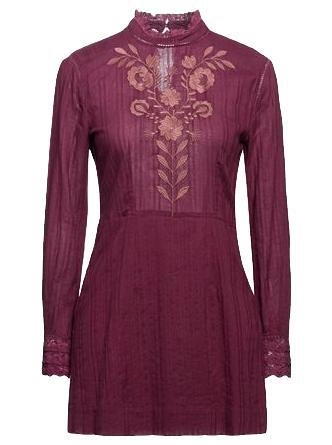 Antik Batik Long Sleeve Mini Dress - Purple