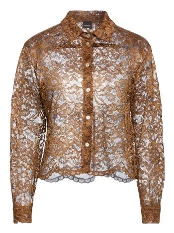 OLTRE Lace Shirt - Brown