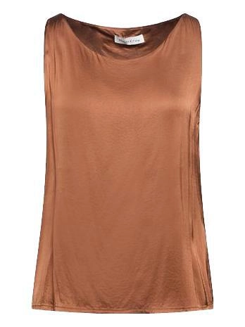 MANILA GRACE Sleeveless Crewneck Top In Viscose And Elastane - Red