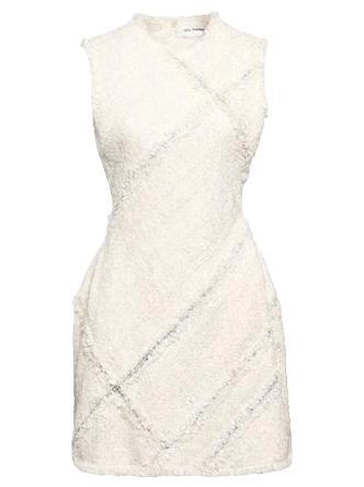 DES_PHEMMES Mini Dress In Viscose And Cotton - Cream