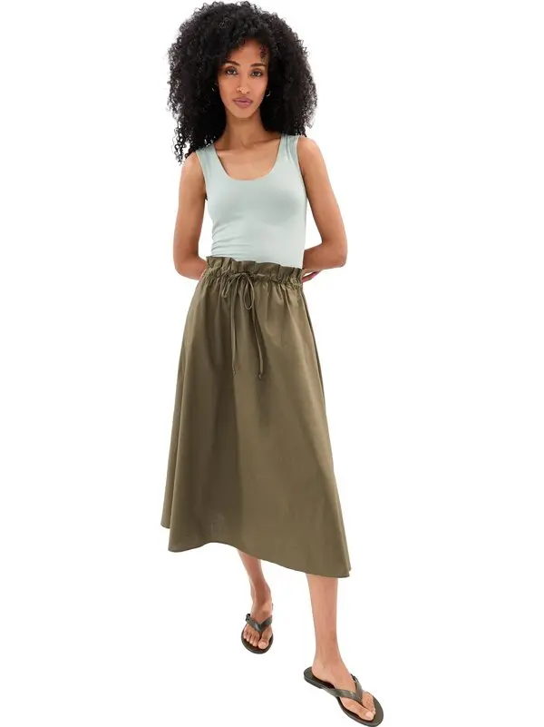LE BOP Alexia Midi Dress - Sage/olive