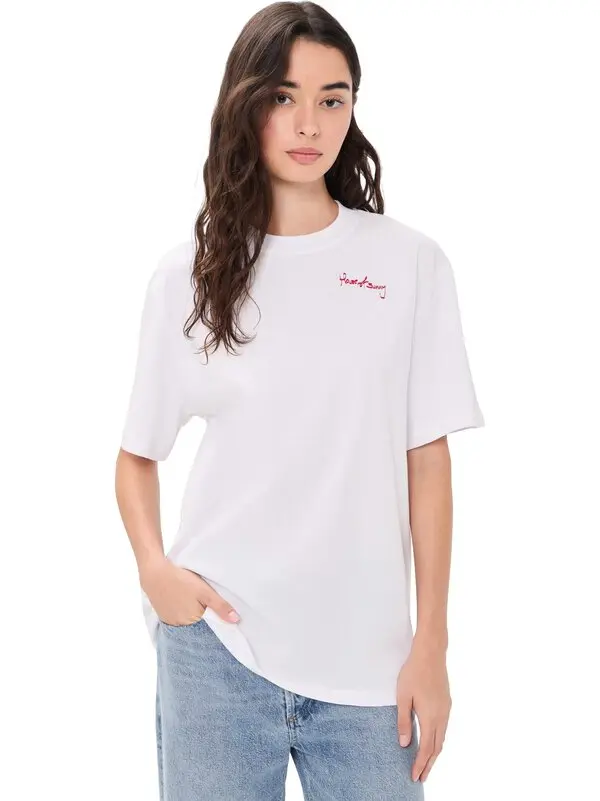 HOUSE OF SUNNY Sunny Side Up" Cotton T-shirt - Milk