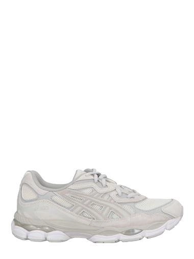 Asics Low-top Sneakers In Leather And Textile Fibers - Light Grey