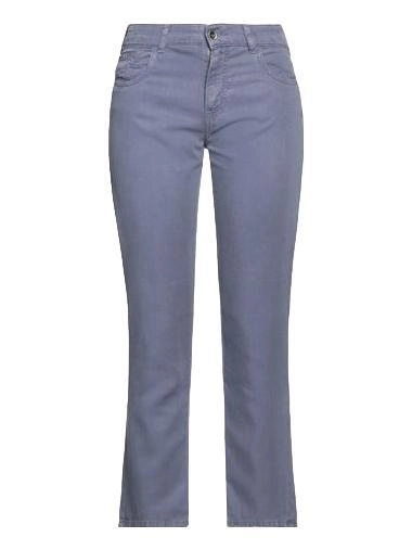 Emporio Armani Pastel Lyocell And Linen Blend Pants - Blue