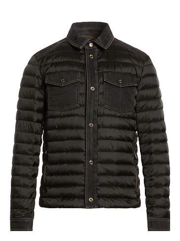 MOORER Quilted Down Jacket With Classic Collar - Black