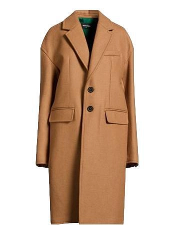 Dsquared2 Coat Size Virgin Wool, Polyamide - Camel