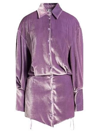 Attico Mini Dress In Viscose And Silk - Purple