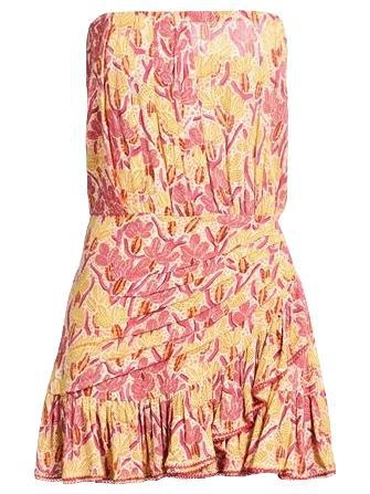 Poupette St Barth Viscose Mini Dress - Yellow