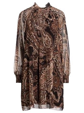 KAOS Polyester Mini Dress - Brown