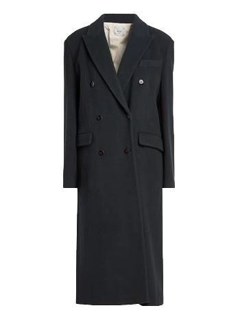 ALYSI Virgin Wool Double-breasted Coat - Grey