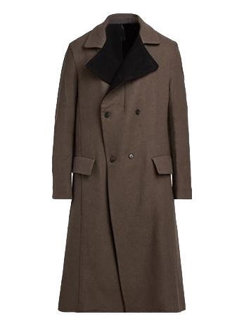 Masnada Double-breasted Wool And Silk Coat - Grey