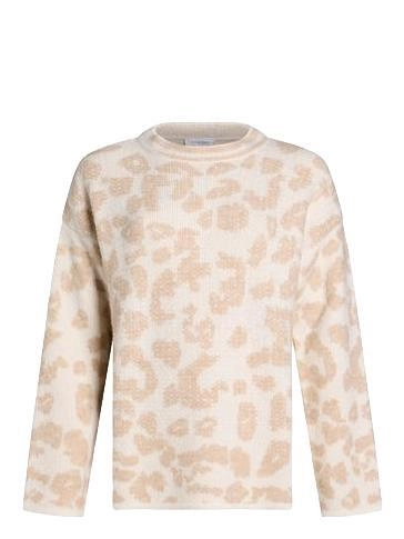 PAOLO PECORA Leopard-print Crewneck Sweater - Beige