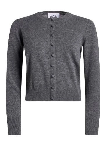 Alpha Studio Wool Cardigan - Grey