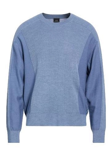 Armani Exchange Sweater Slate Acrylic, Cotton, Virgin Wool - Blue