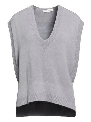 MANILA GRACE Sleeveless V-neck Knit Vest - Grey