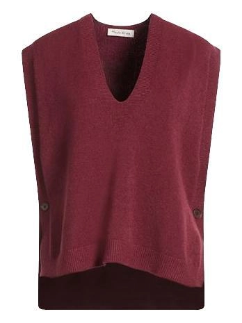 MANILA GRACE Sleeveless V-neck Knit Vest - Red