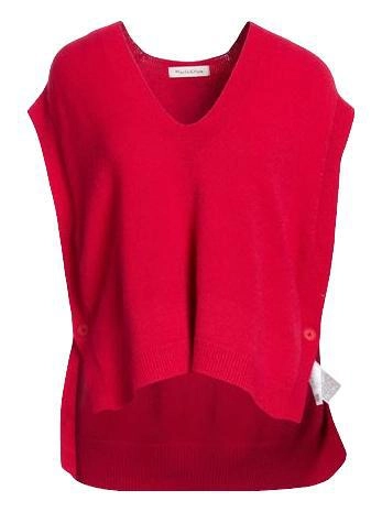 MANILA GRACE Sleeveless V-neck Sweater - Red