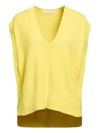 MANILA GRACE Sleeveless V-neck Knit Vest - Yellow