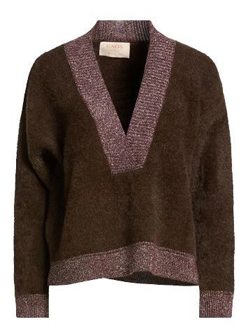 KAOS Dark Polyamide, Viscose, Polyester Sweater - Dark Brown
