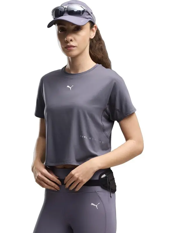 PUMA Brightstride Cloudspun Ultra Soft Running T-shirt - Gray