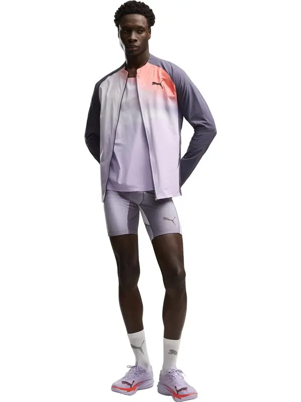 PUMA Lightspeed Printed 8" Running Half Tights - Gray