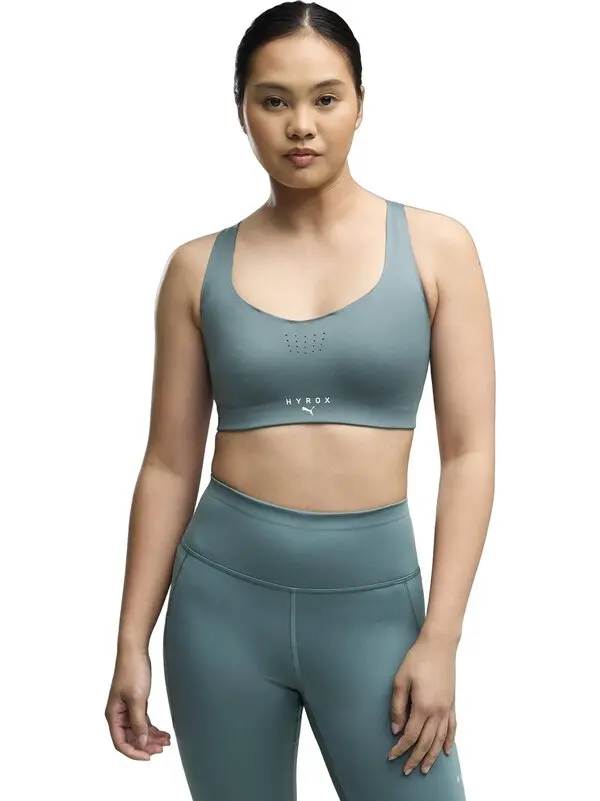 PUMA X Hyrox Pwrmode High Impact Sports Bra - Green